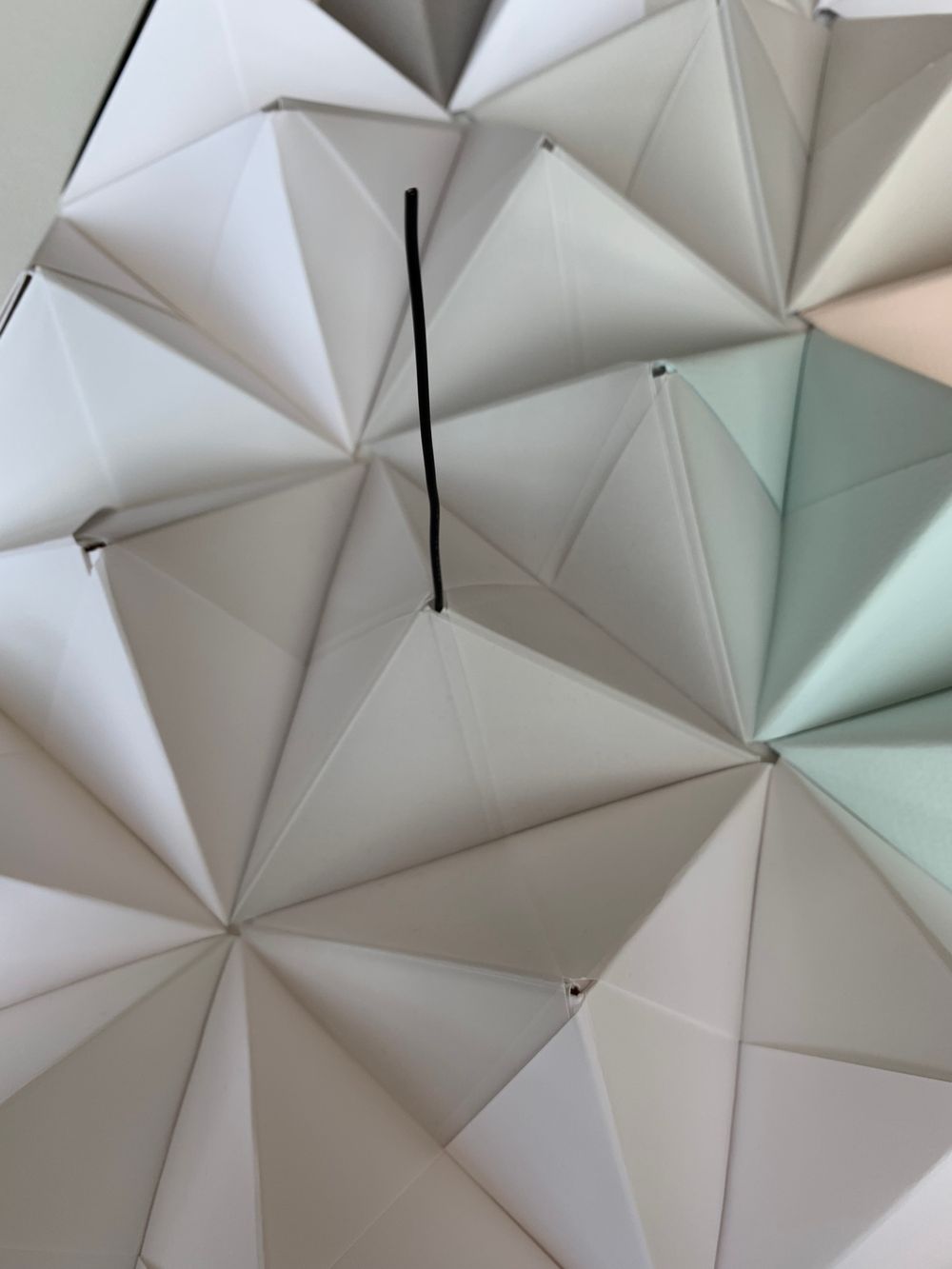 Serenity: An origami wall sculpture connected with Google Home