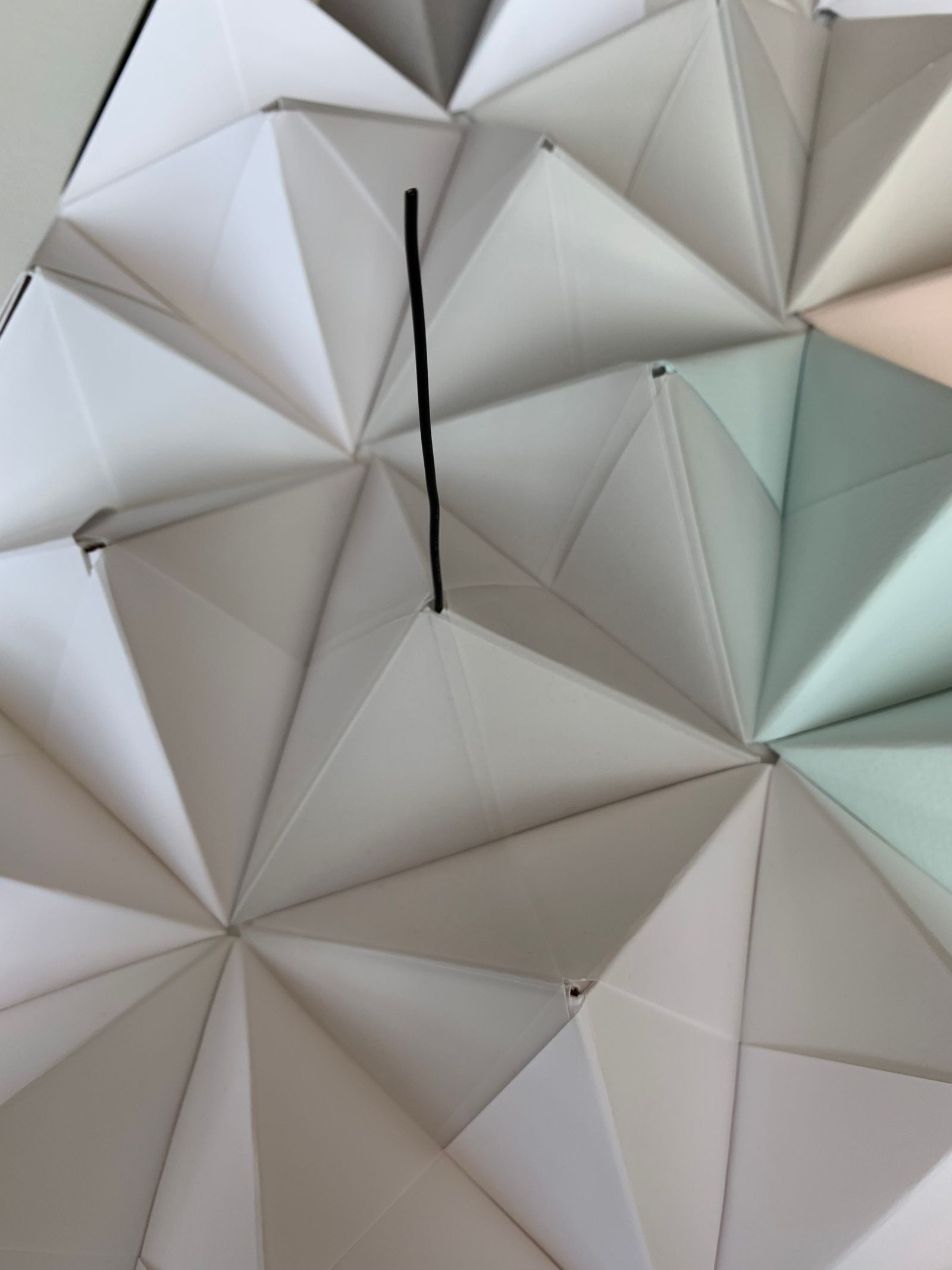 Serenity: An origami wall sculpture connected with Google Home