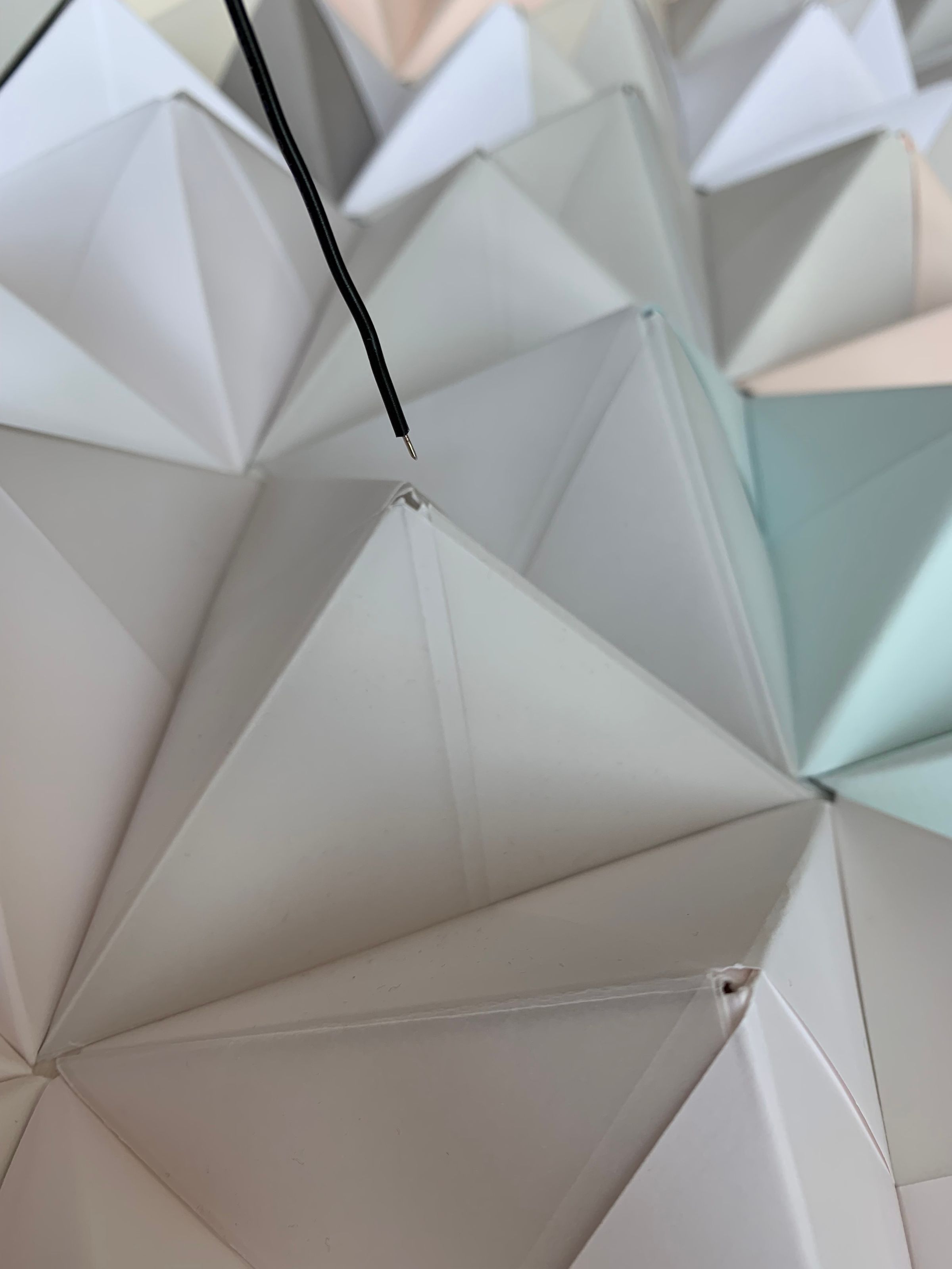 Serenity: An origami wall sculpture connected with Google Home